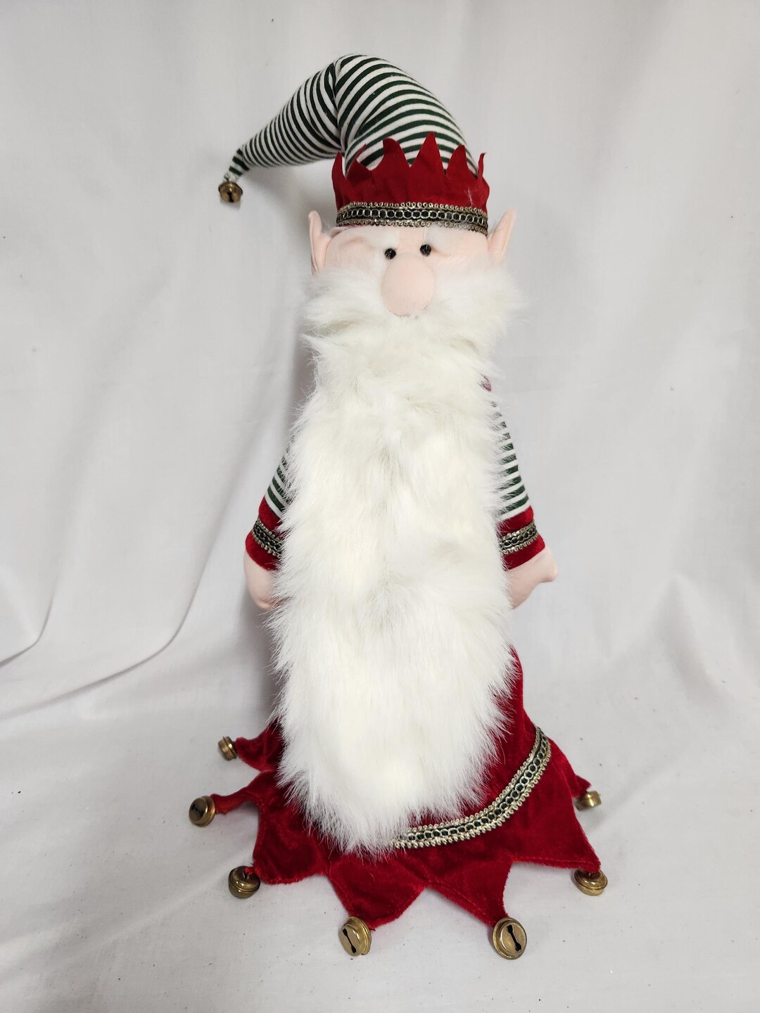 Vintage Christmas Around the World - 20" Bearded Elf With Cute Pointed ...