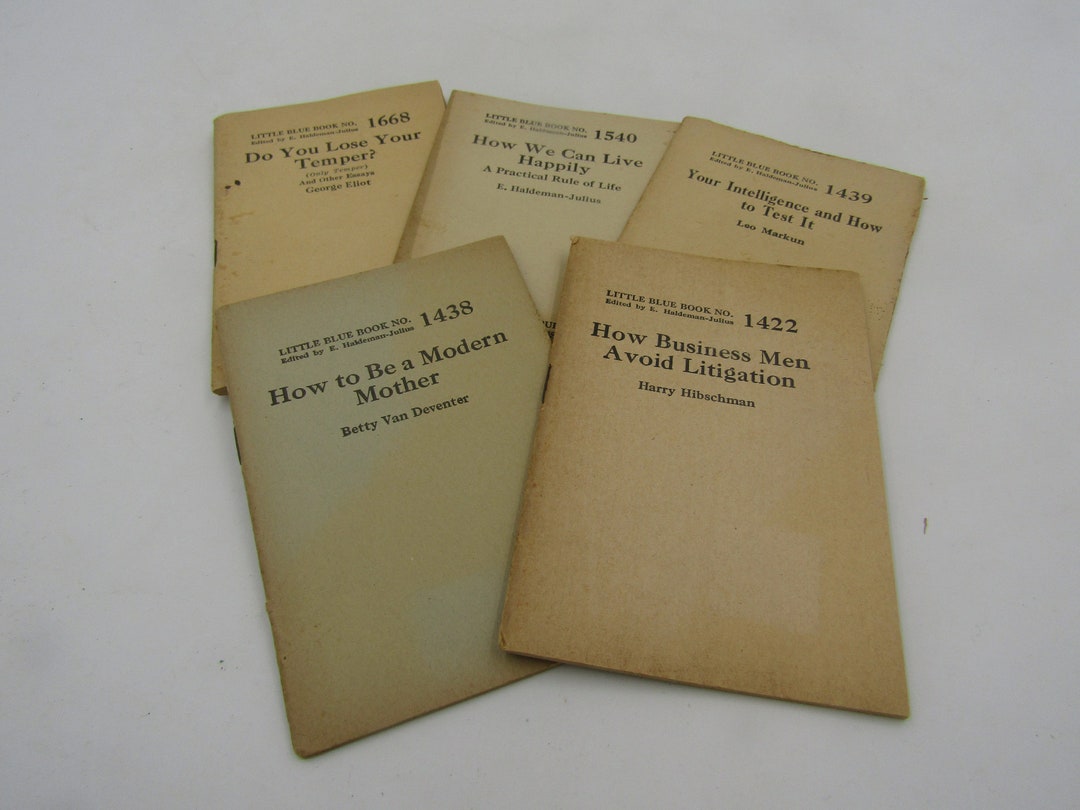 Vintage Books - Little Blue Book Series From 1920's Instructions for Self Help Set Includes 5 ...