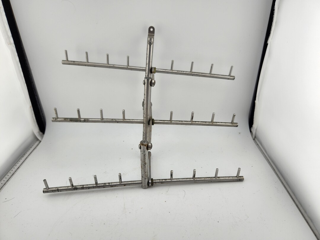 Vintage Aluminum 3 Tier Wall Mount Rack That Holds 24 Sewing Thread ...