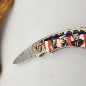 Vintage Collector Folding Pocket Knife Featuring John F. Kennedy (JFK ...