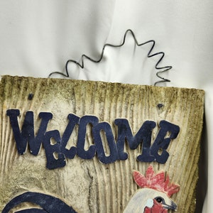 Vintage Rustic Country / Farm House Style WELCOME Sign With Wire Hanger ...