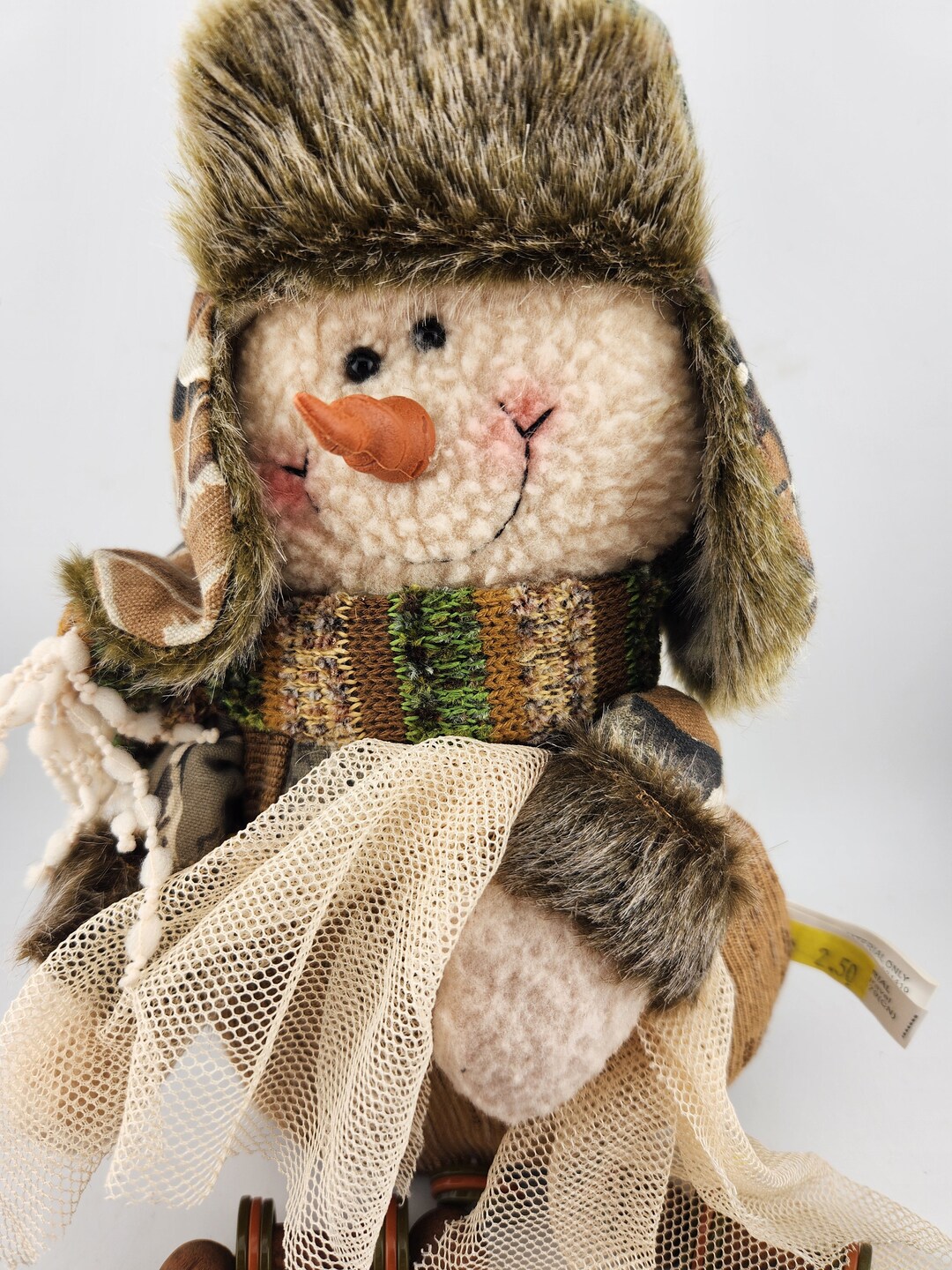 Vintage 15" Tall Santa Claus (when Sitting on Shelf or Ledge 9" Tall ...