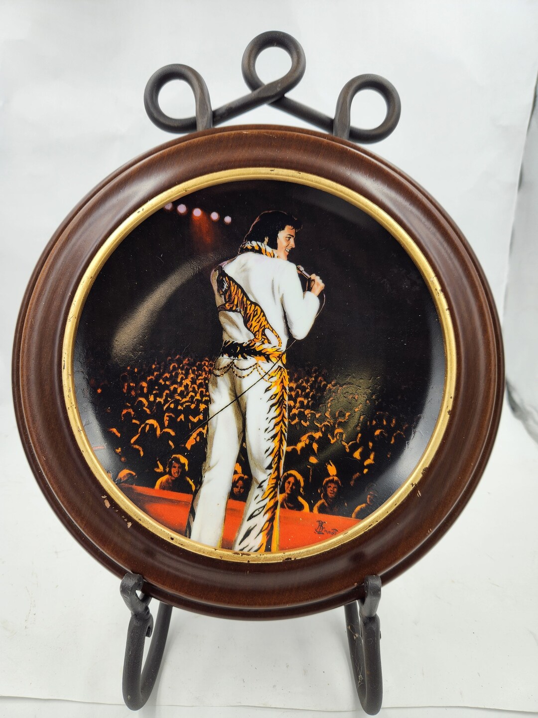 Vintage Collectible Delphi Plate Featuring Elvis Presley on Stage in ...