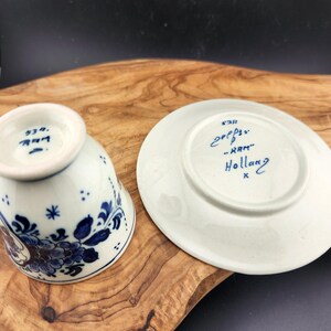 Vintage Netherlands Delfts Porcelain Teacup and Saucer - Plate is 4.25 ...