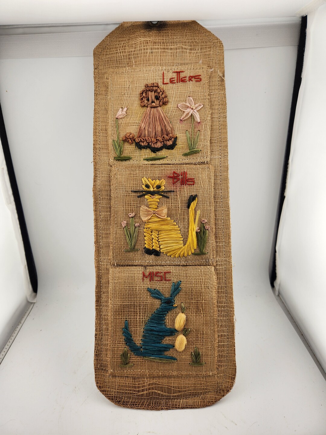 Vintage Wall Hanging With 3 Pockets for Letters, Bills, Miscellaneous ...