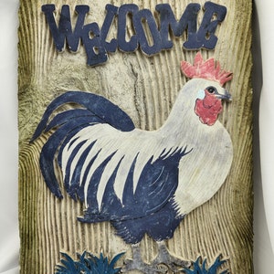 Vintage Rustic Country / Farm House Style WELCOME Sign With Wire Hanger ...