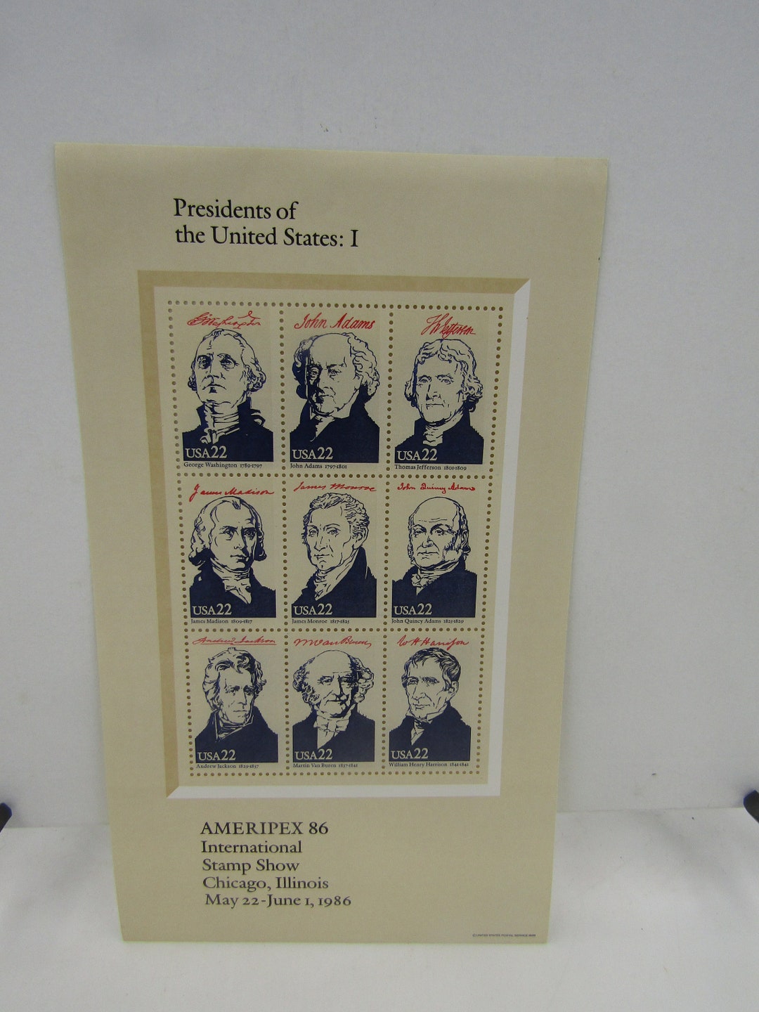 Vintage United States US Postal Service Postage Stamps Presidents of ...