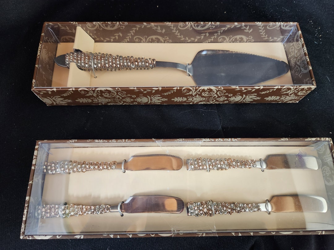 Vintage New in Box Cake Server and 4 Piece Spreader Boxed Set From Wild ...