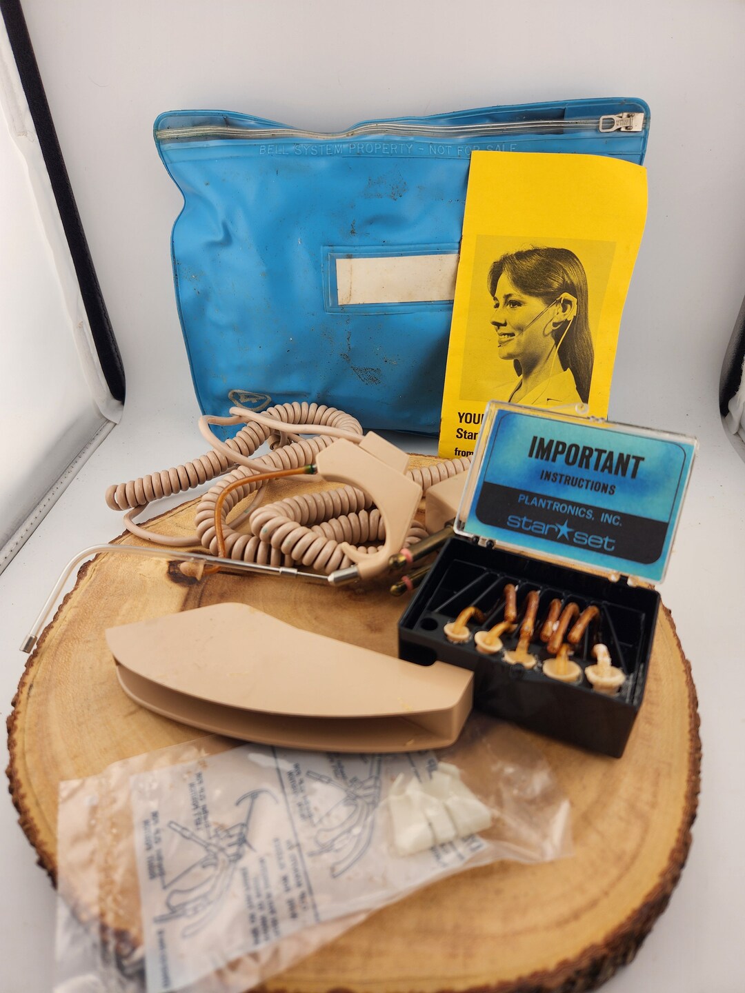 Vintage Headset or Starset From Plantronics, Inc. Used With a Rotary ...