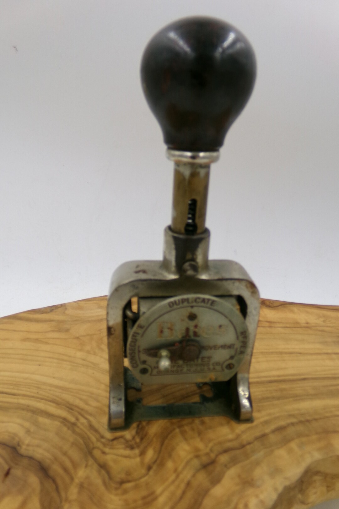 Vintage Metal Stamp From the Bates Company- Numbering Machine 5 Wheels ...