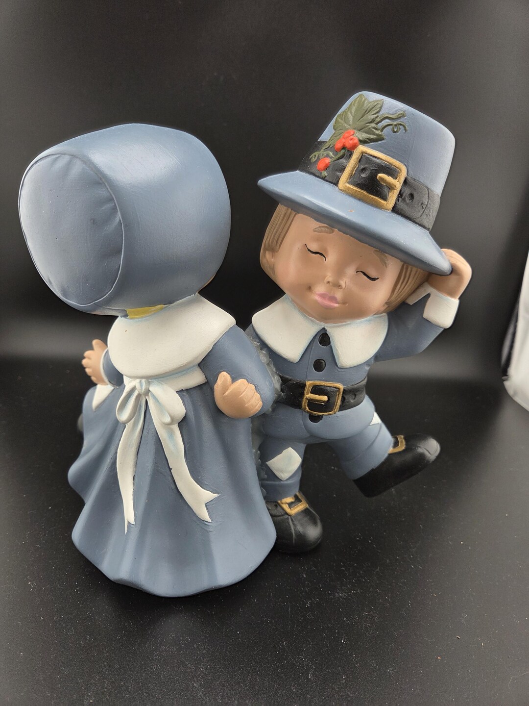 Vintage Ceramic Dancing Boy Girl Pilgrims in Traditional Attire ...