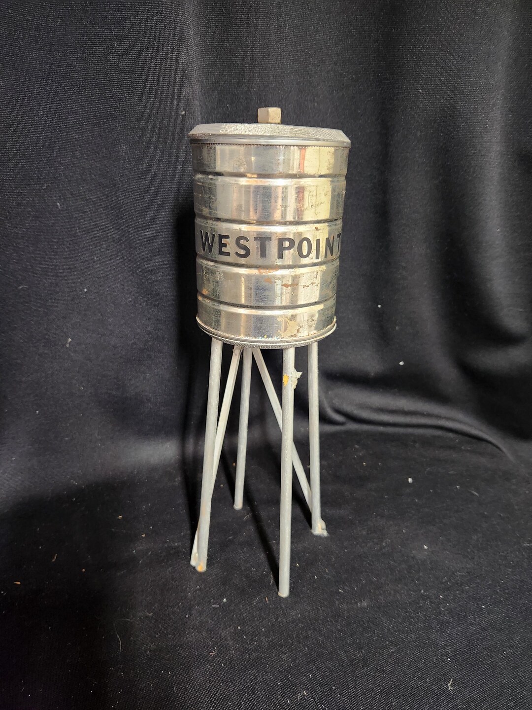 Vintage Miniature West Point Water Tower - Metal With Discoloration and ...