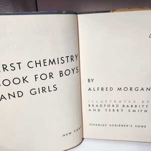 Vintage Book - First Chemistry Book for Boys and Girl by Alfred Morgan ...