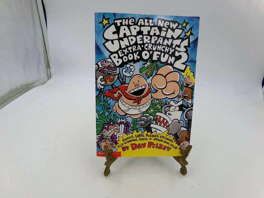 Vintage Children's Book Captain Underpants Extra Crunchy Book O' Fun 2 ...