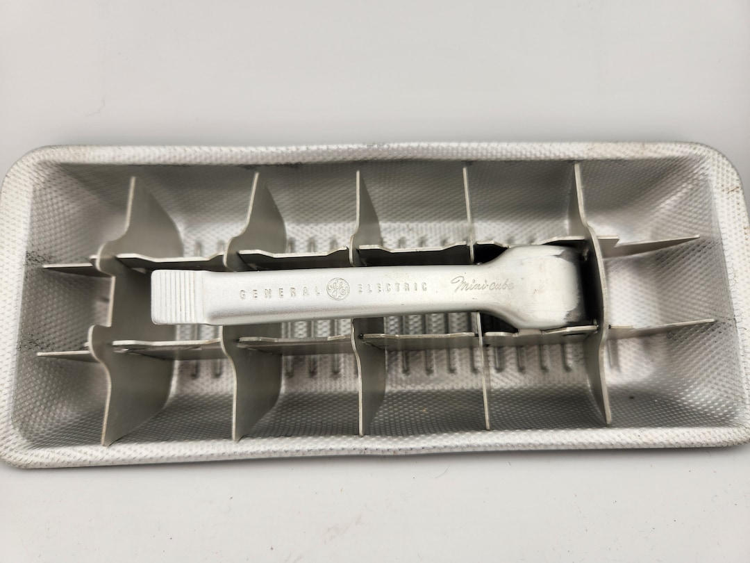 Vintage GE General Electric Mini Cube Ice Tray - 2 Piece With Handle - Etsy