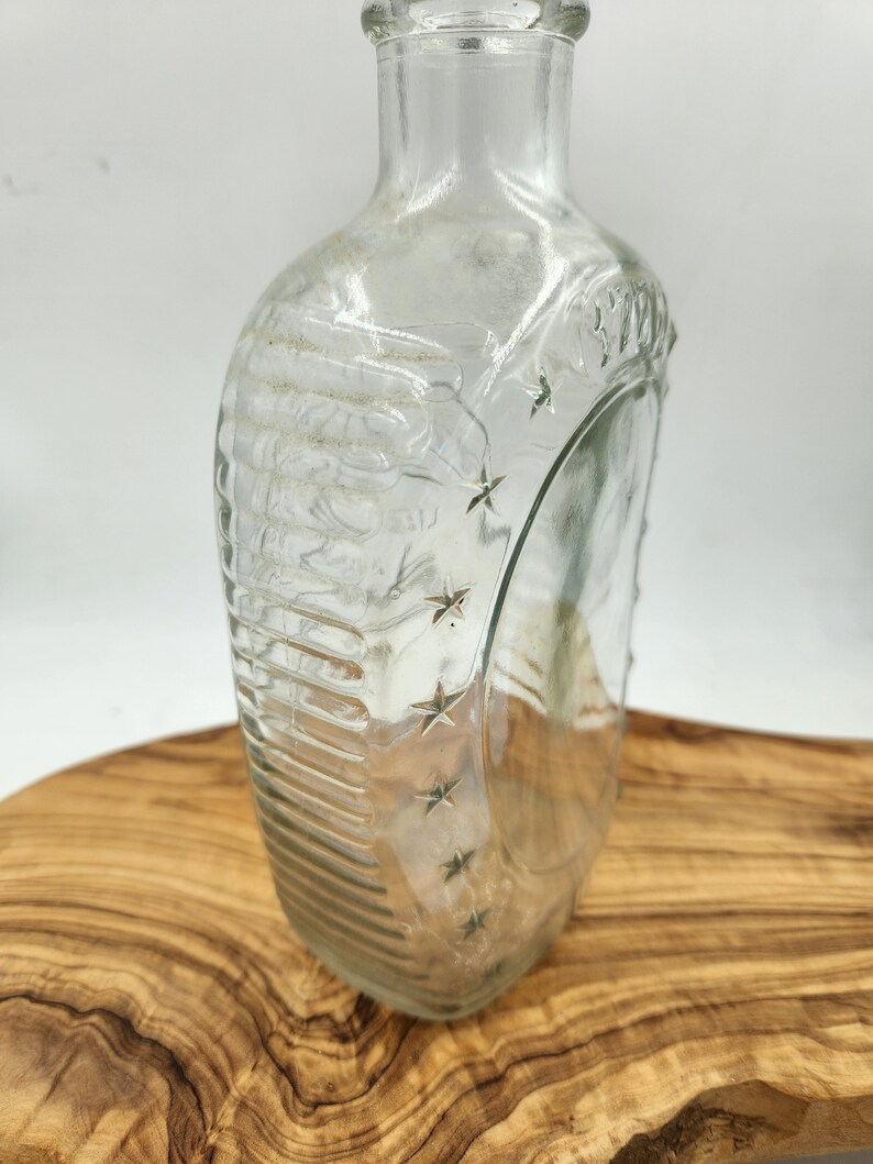 Vintage Glass Bottle Log Cabin Syrup Bicentennial Embossed 1776 - 1976 ...