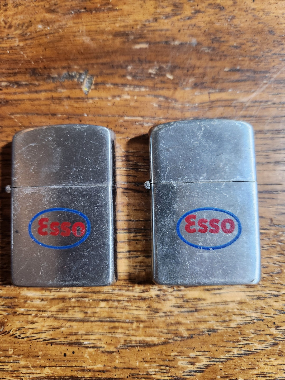 Vintage Set of 2 ESSO Cigarette Lighters - Various Condition Sold in AS ...