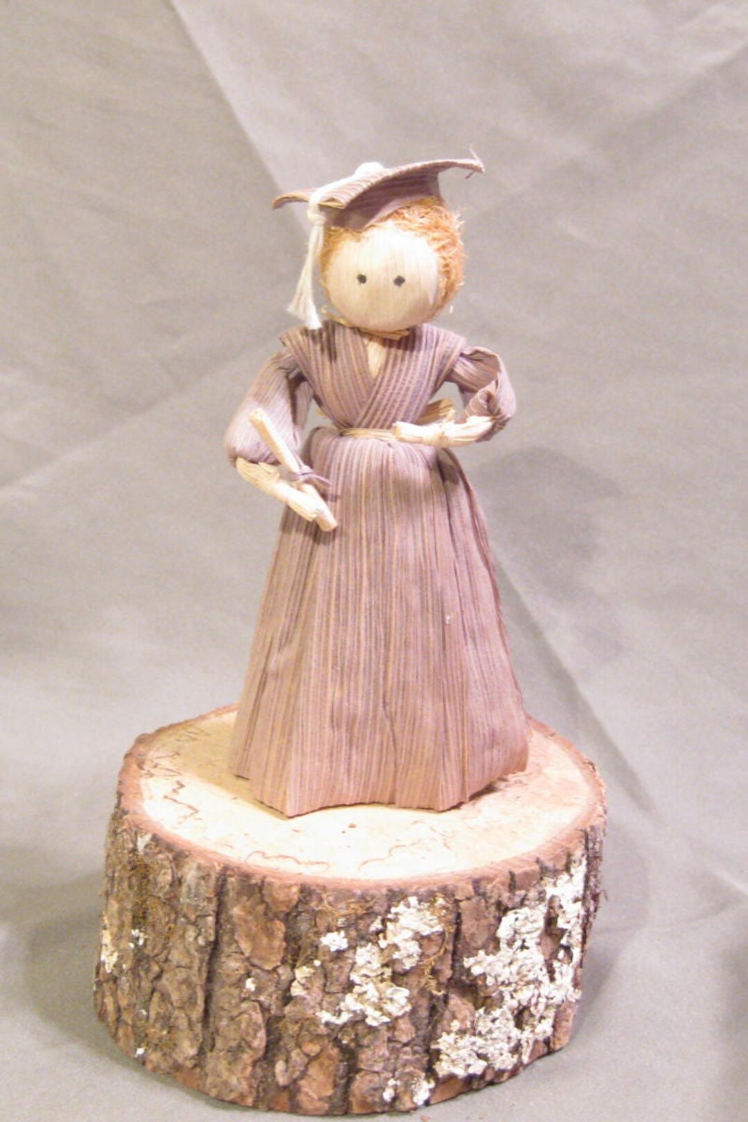 Vintage Corn Husk Graduation Doll Holding Diploma - Etsy