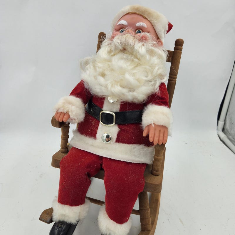 Santa Claus in a Rocking Chair - Etsy