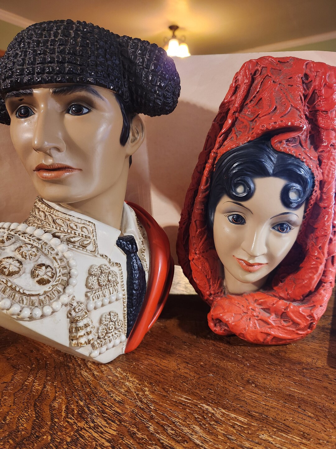 Vintage 1966 Marwal Ind. Inc by Brower Chalkware Spanish Couple ... Vintage 1966 Marwal Ind. Inc by Brower Chalkware Spanish Couple ...