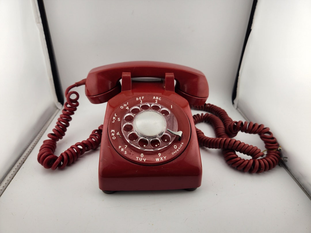 Vintage Western Electric Bell Systems Rotary Dial Telephone. 2 Coiled ...