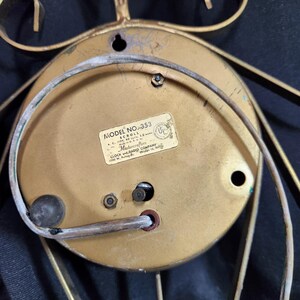 Vintage Mid Century Modern Electric Brass Wall Clock - Height 22 ...