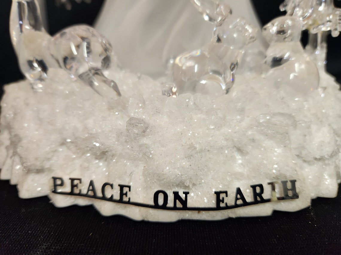 Vintage 12" Clear PLASTIC Praying Angel With Translucent Wings Lights ...