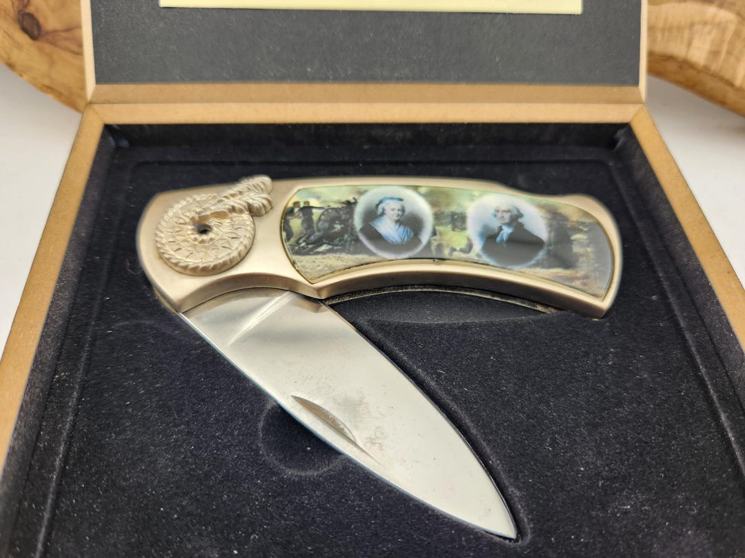 Vintage Collector Folding Pocket Knife Featuring George Washington ...