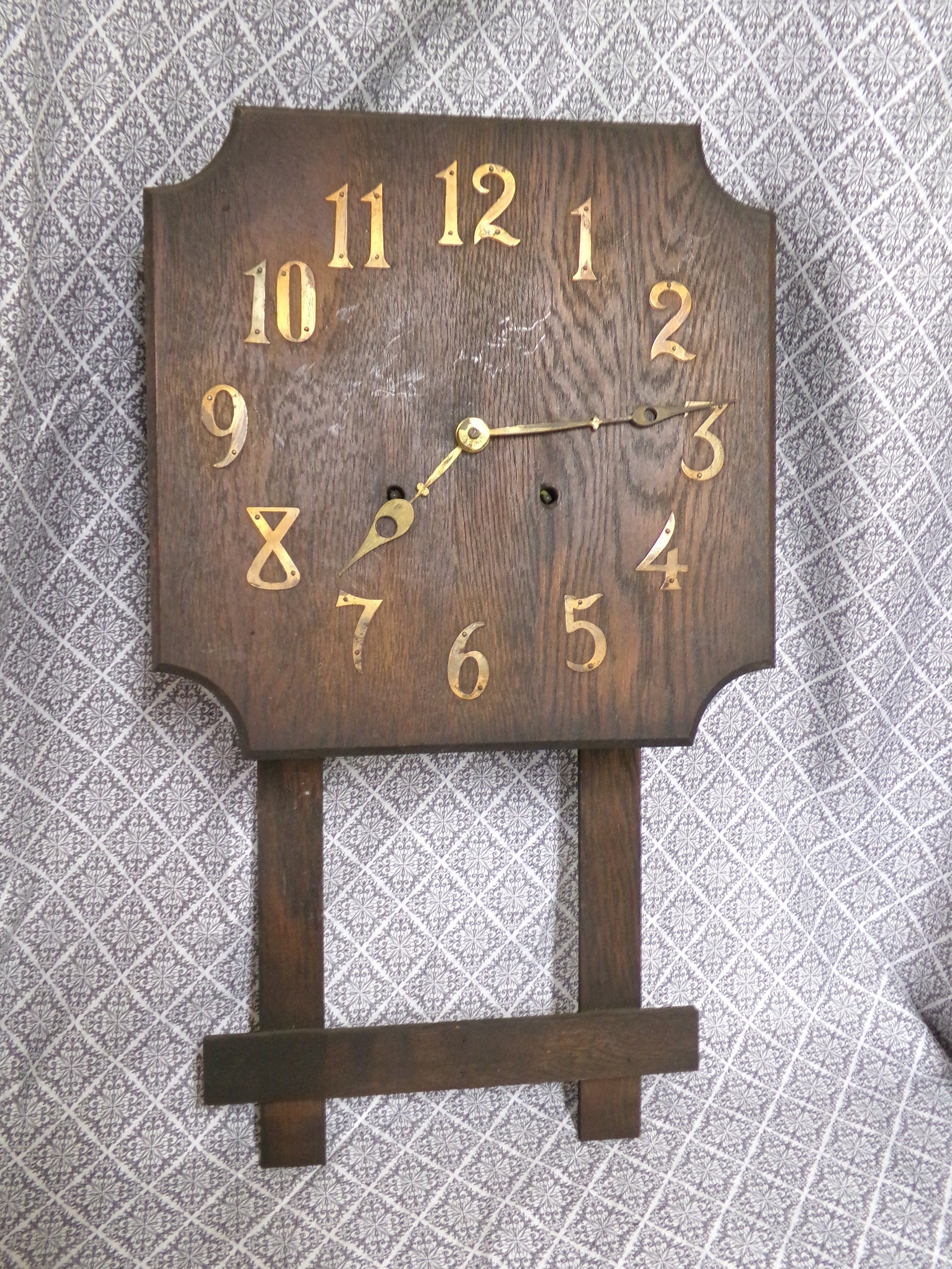Antique Mission Style Wooden Wall Clock With Pendulum and Key - Etsy
