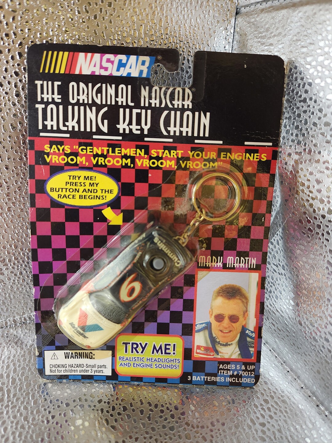 Vintage NASCAR Collectible Talking Key Chain Mark Martin Racing Car No ...