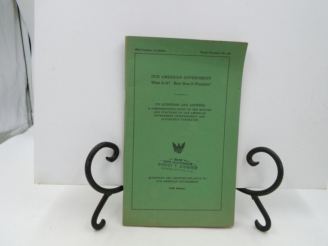 Vintage Book Booklet Our American Government What is It How Does It ...