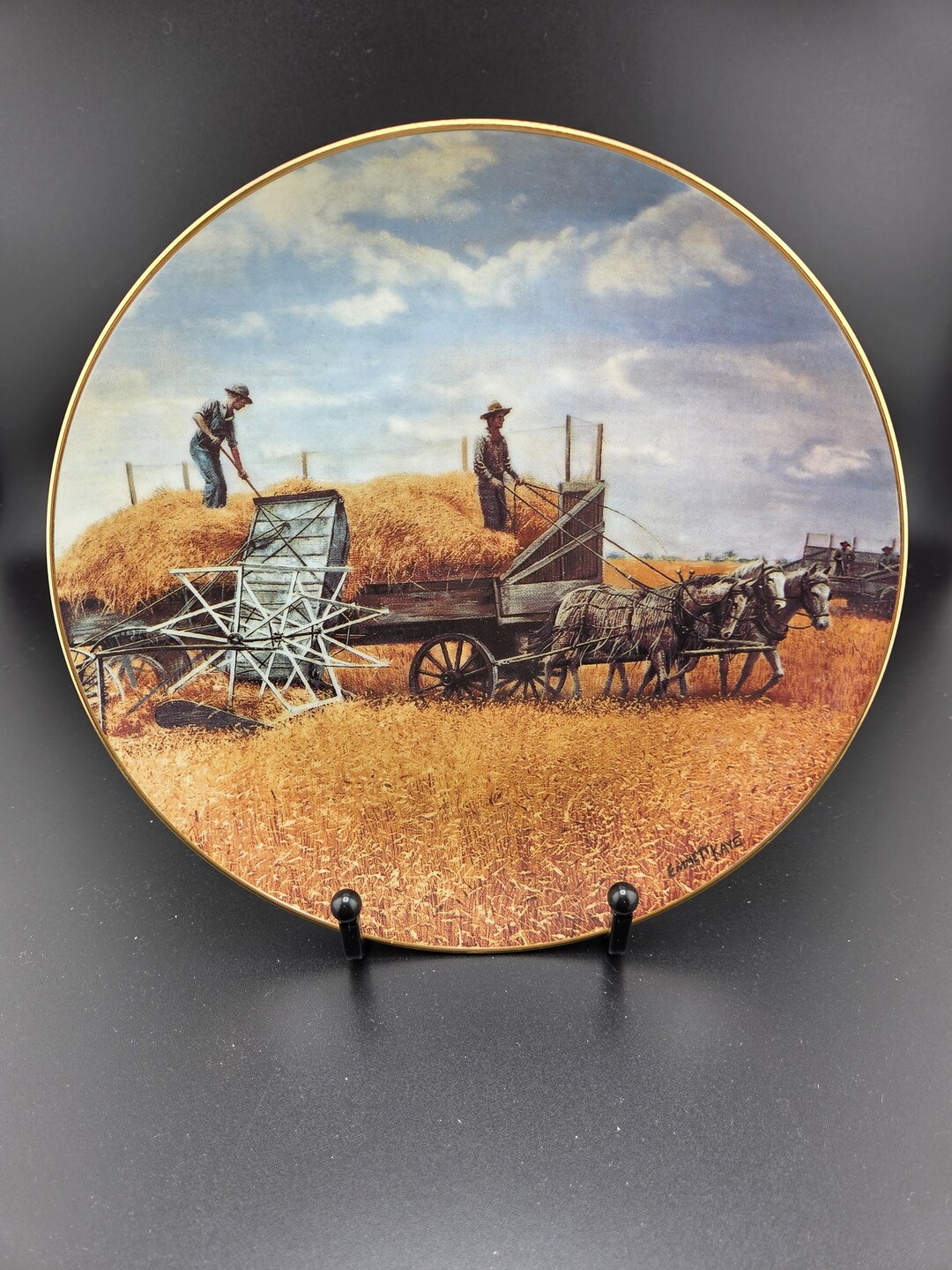Vintage 8" Collector Plate - 1990 / the Danbury Mint / Harvesting at ...