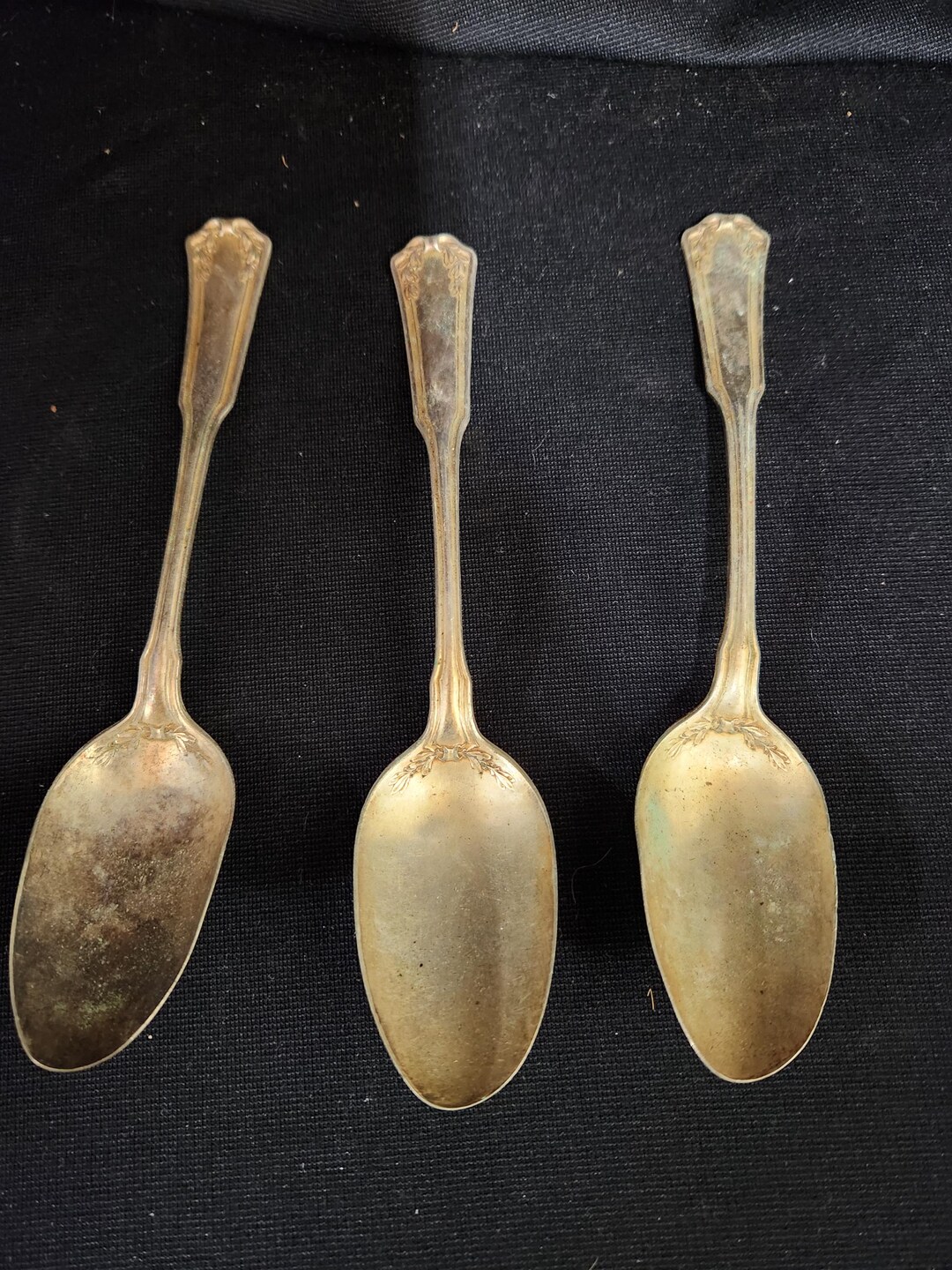 Vintage Set of 3 Serving Spoons Stamped 1835 R Wallace Triple Sectional ...