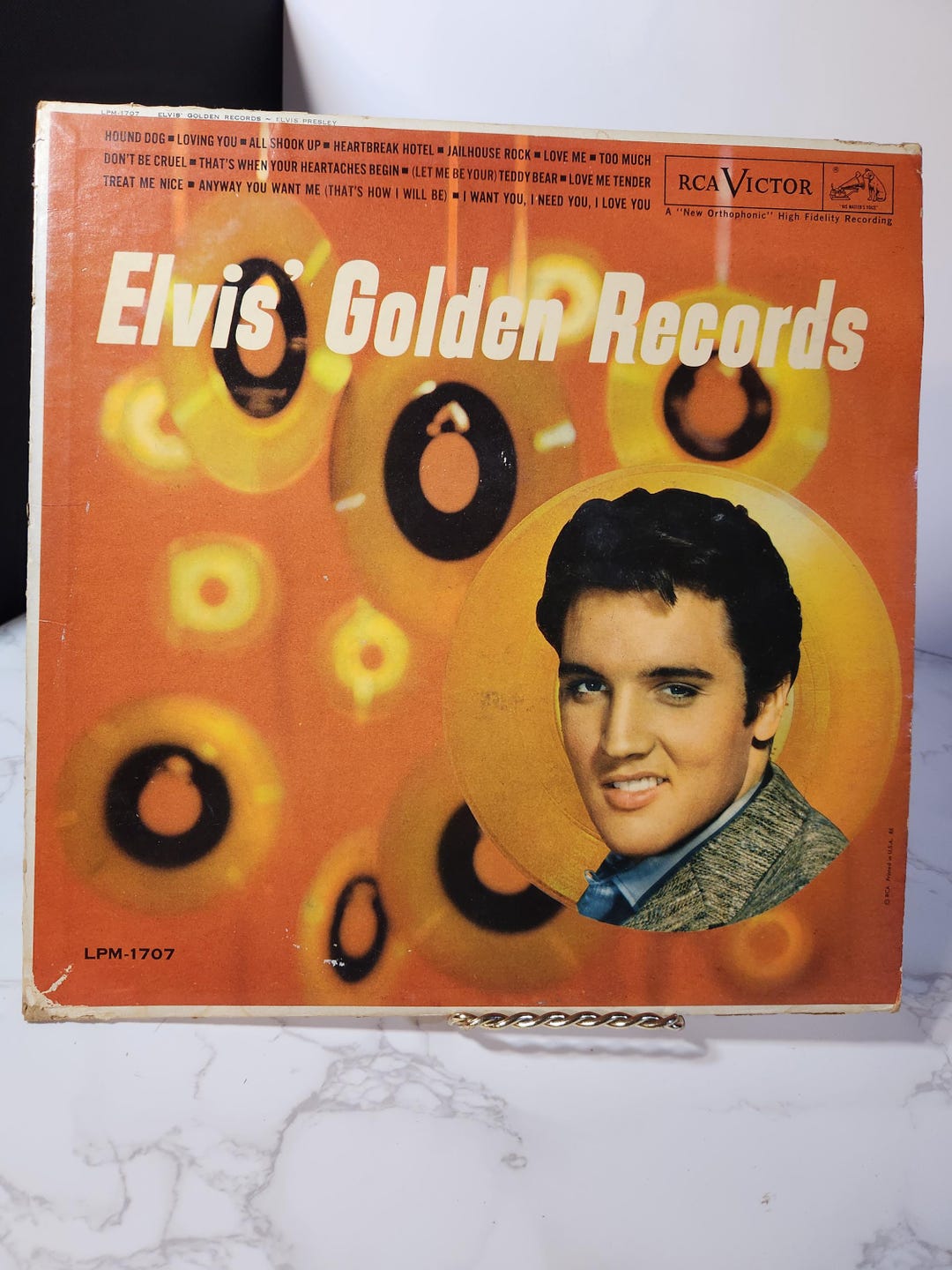 Vintage LP 33 RPM Vinyl Record Album - Elvis Presley Golden Records ...