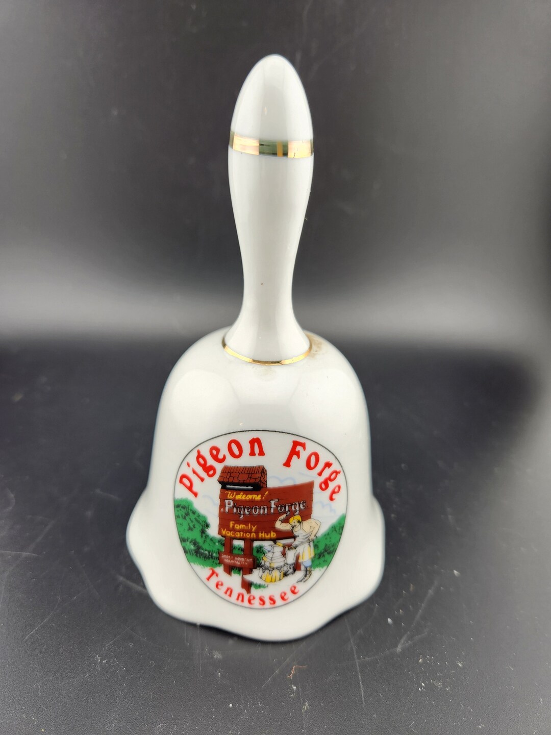 Vintage Collector Bell Advertising Pigeon Forge Tennessee - Porcelain ...