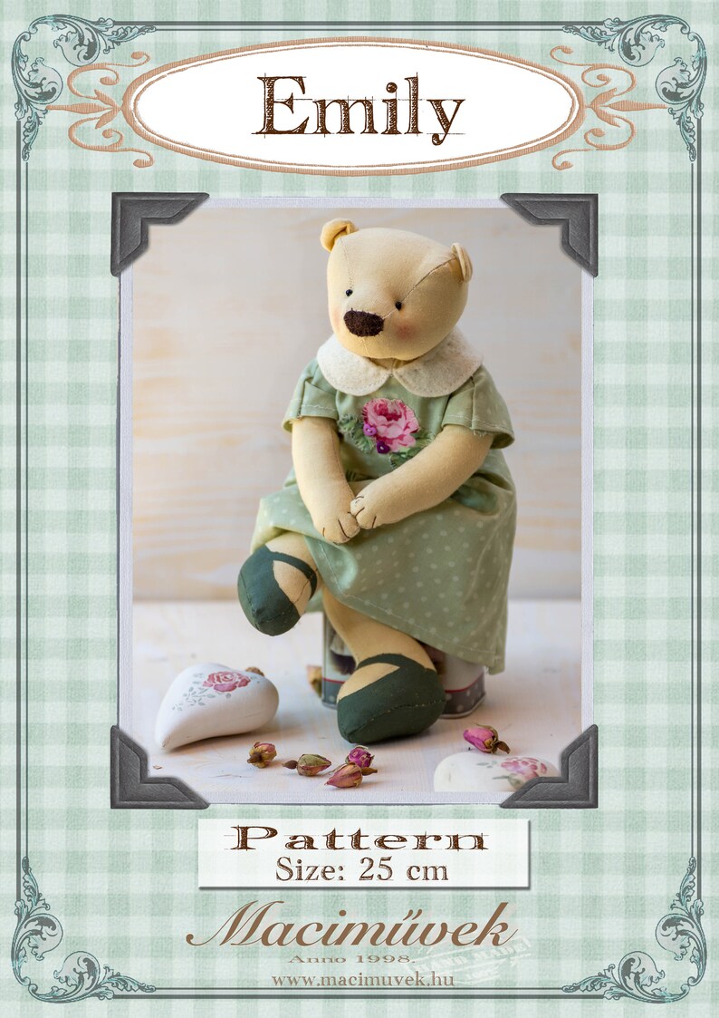 50% Sales - Emily Tteddy Bear Pattern - Digital - Printable Download ...