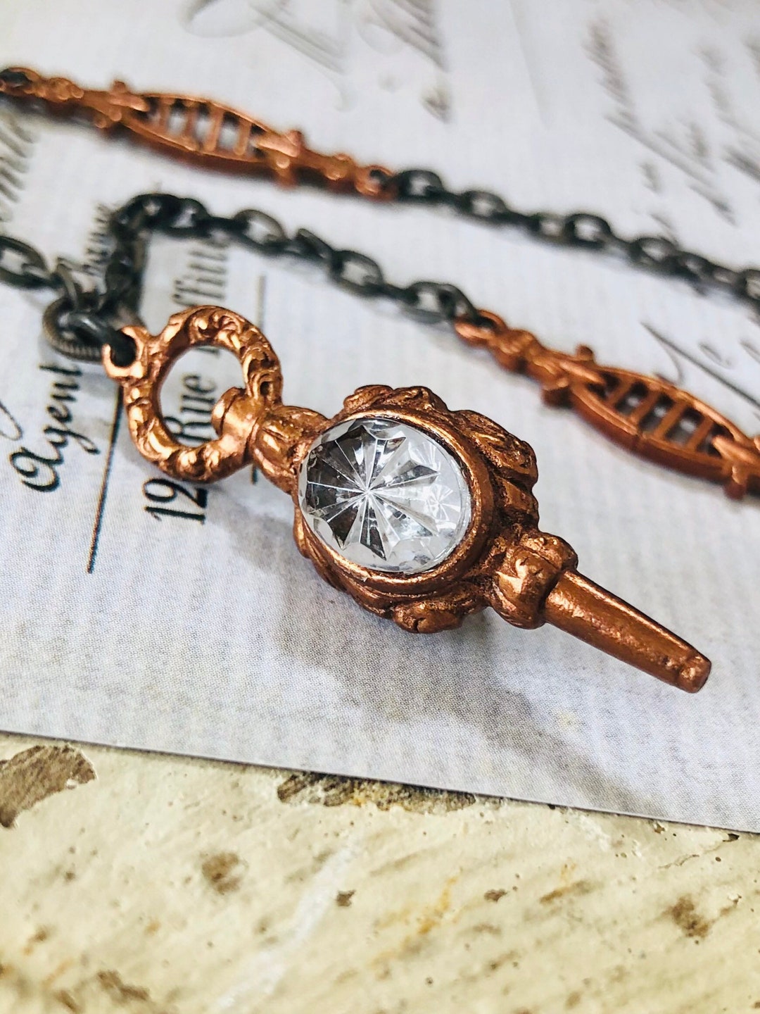 Victorian Reproduction Fob Pendant in Gingerbread Brass and Rustic ...