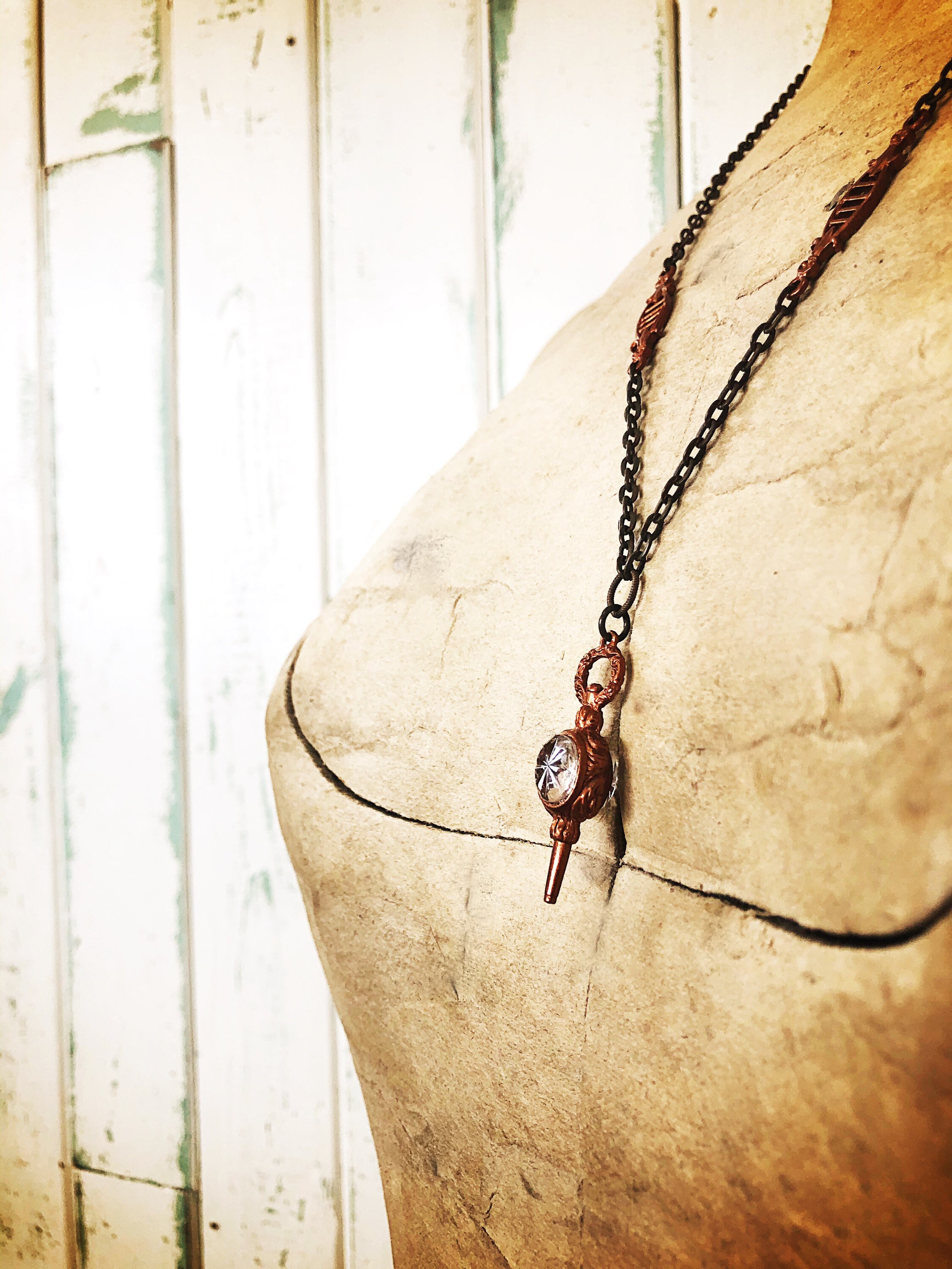 Victorian Reproduction Fob Pendant in Gingerbread Brass and Rustic ...