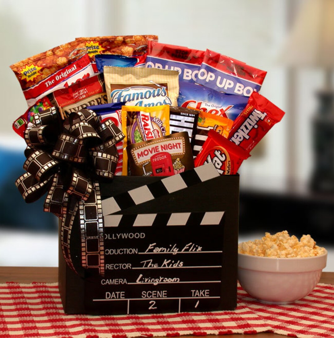 Family Flix Movie Night Gift Box W/ Redbox Gift Card - Etsy