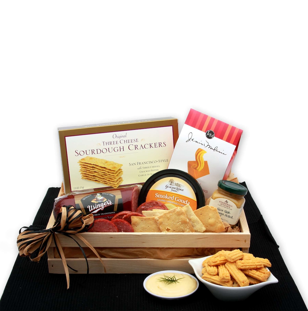 Snackers Delight Meat & Cheese Gift Crate - Etsy