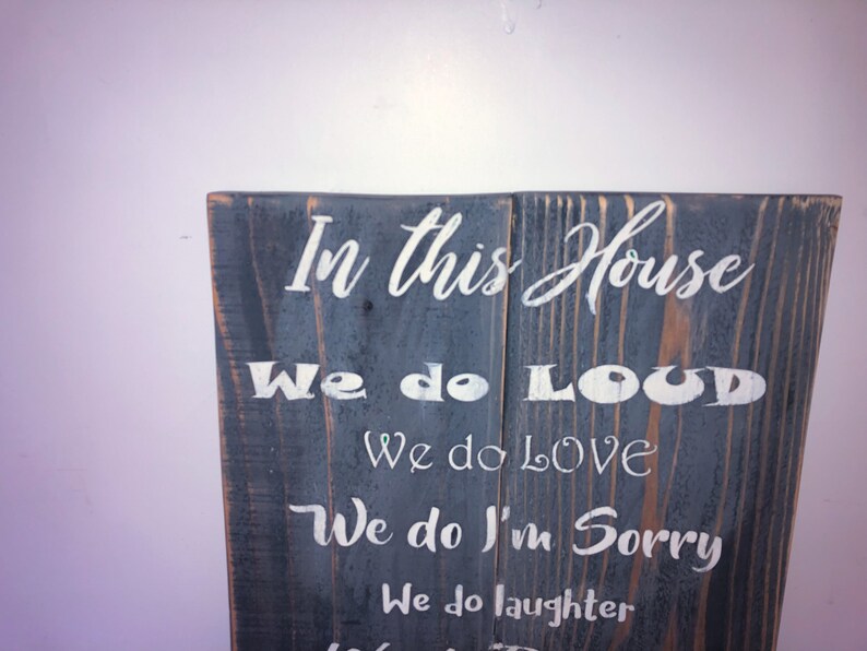 Rustic House Rules Sign Modern Farmhouse Decor Kitchen Wall | Etsy