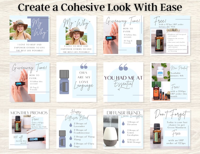Paper & Party Supplies doTERRA Social Media Canva Template Instagram ...