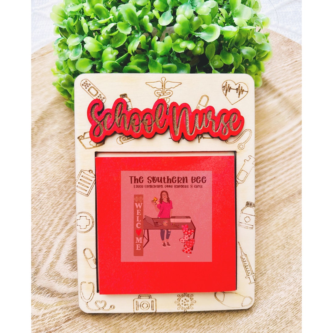 Custom Nurse Note Pad Holder, Sticky Note Holder, Desk Decor, Nurse ...