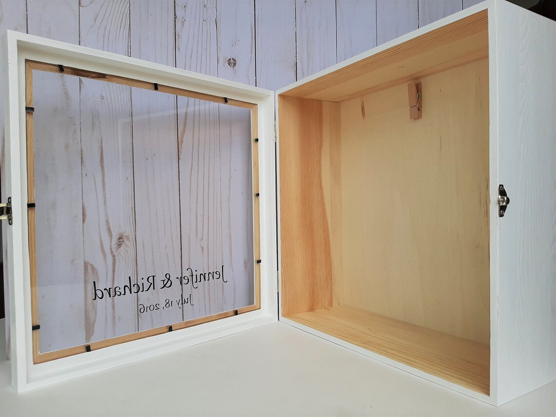 Large Extra Deep Wooden Personalized Shadow Box Frame Glass - Etsy