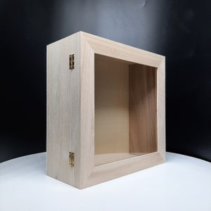Extra Deep Large Wooden Shadow Box Frame With Glass, Memories Box ...