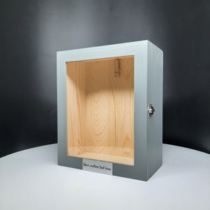 8x10 Extra Deep Wooden Personalized Shadow Box Frame With Glass Door ...