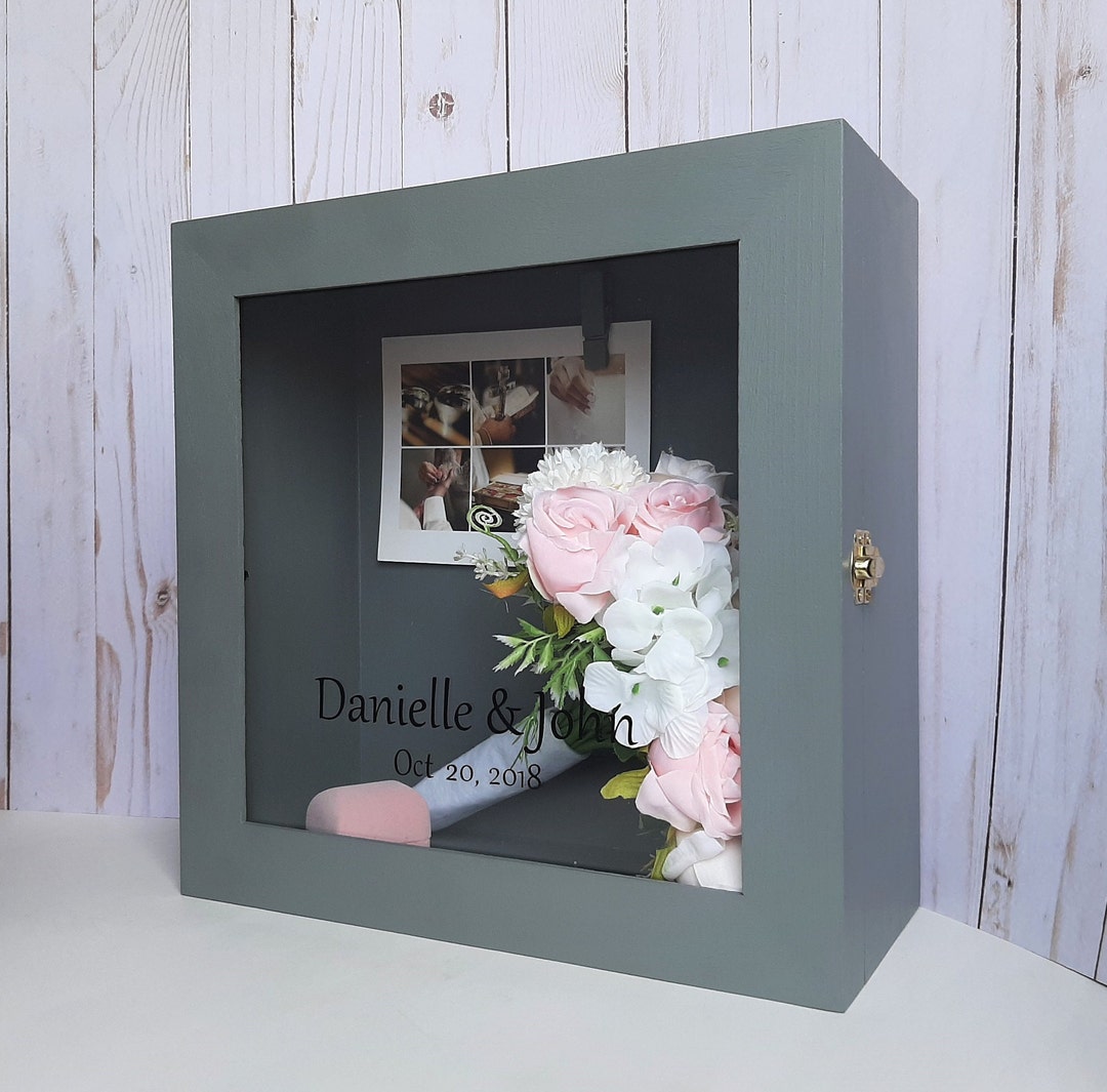Extra Deep Empty Wooden Personalized 12x12 Shadow Box Frame Glass ...