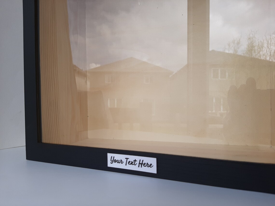 Large Extra Deep Wooden Personalized Shadow Box Frame With - Etsy UK
