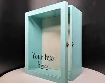 Small Extra Deep Wooden Personalized Shadow Box Frame With - Etsy Canada