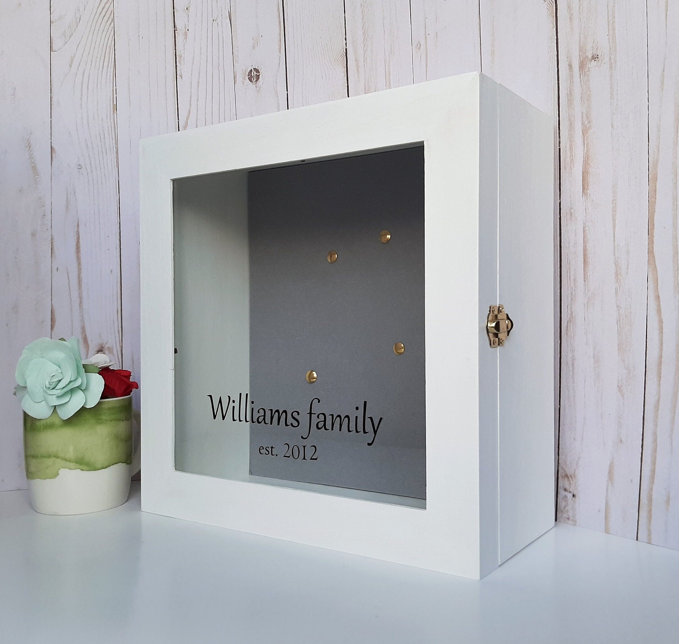 Deep Empty Wooden Personalized 12x12 Shadow Box Frame With | Etsy